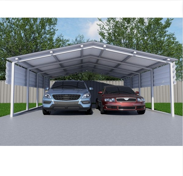 Portable Carport Garage Metal Roof Shop 18x25 One Car Garage | Price